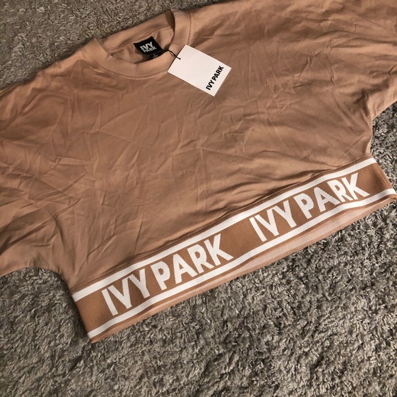 IVY PARK | Tops | Ivy Park Logo Tape Crop Tee | Poshmark